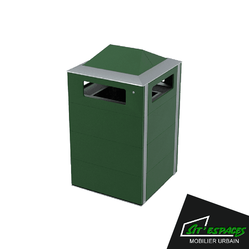 Mobilier Urbain - Corbeille-conteneur Bammens Superpole | Sit'Espaces